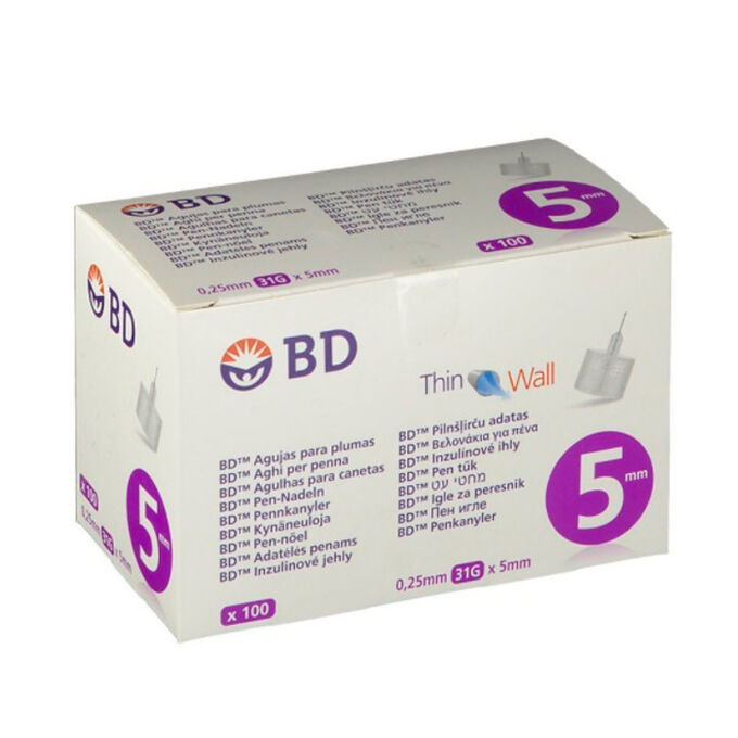 Bd Micro-fine Pen Needles 0,25 x 5mm 100 Pieces | PharmacyClub | Buy ...
